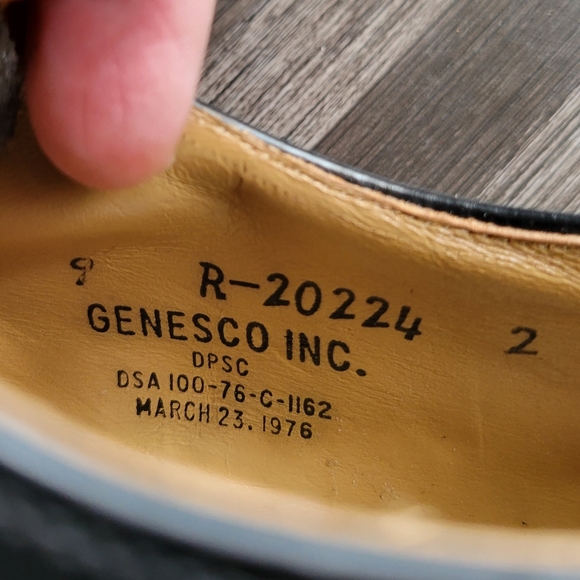Genesco | Shoes | Vintage 976 Genesco Black Military Dress Shoes Full ...